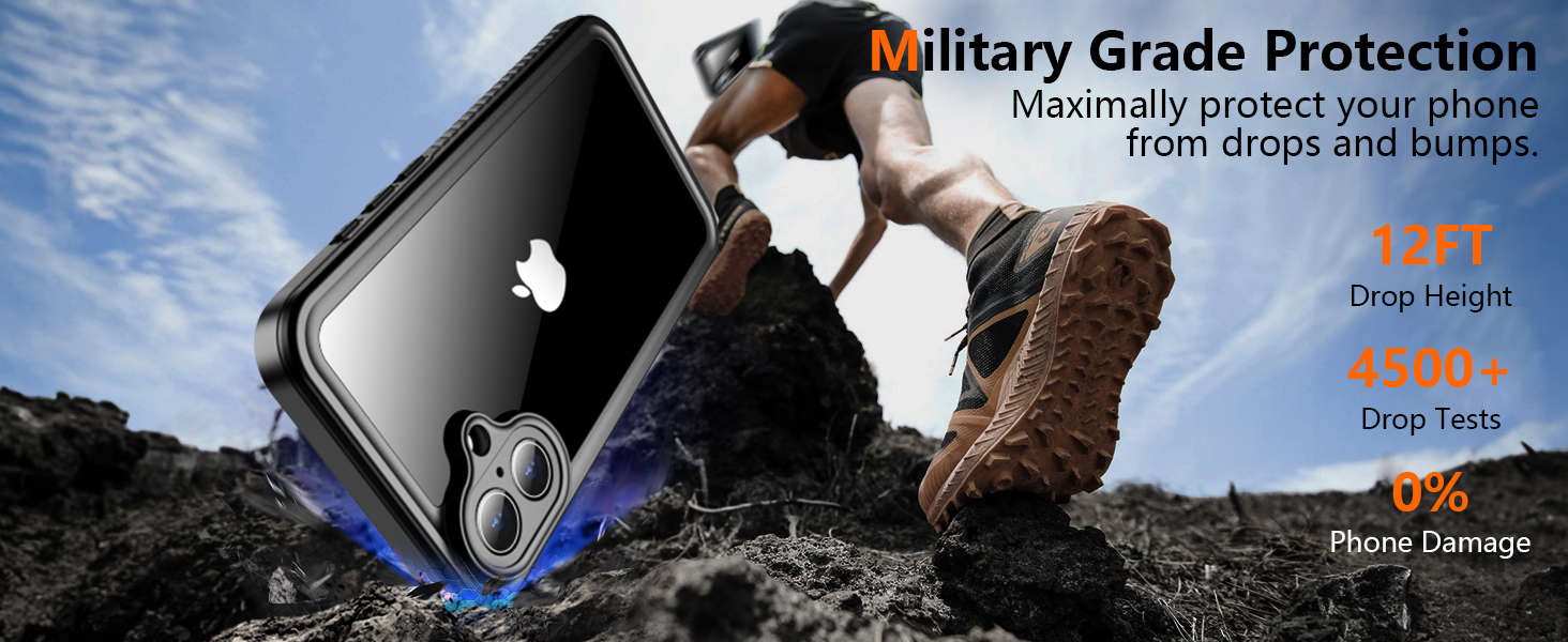 Amazon.com: Oterkin Waterproof Case for iPhone 16 Plus Case, 360° Full Body Rugged 16 Plus Phone ...