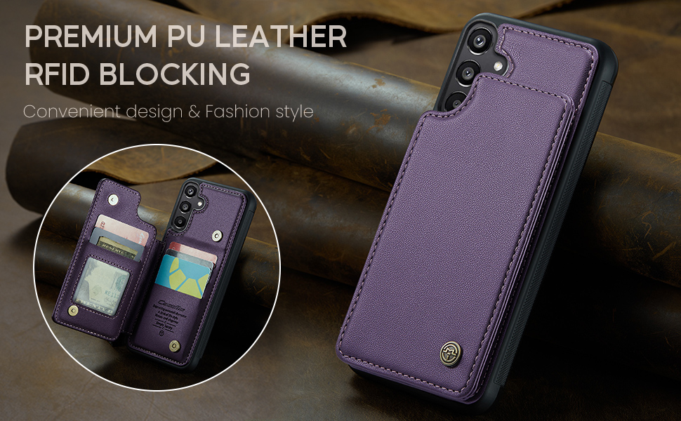 Amazon.com: REEGINCH for Samsung Galaxy A15 5G Wallet Case RFID Blocking PU Leather Case with ...