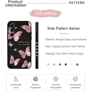 Amazon.com: LEECG for Samsung Galaxy A54 5G Case, Flowers Butterfly for Galaxy A54 Case, Anti ...