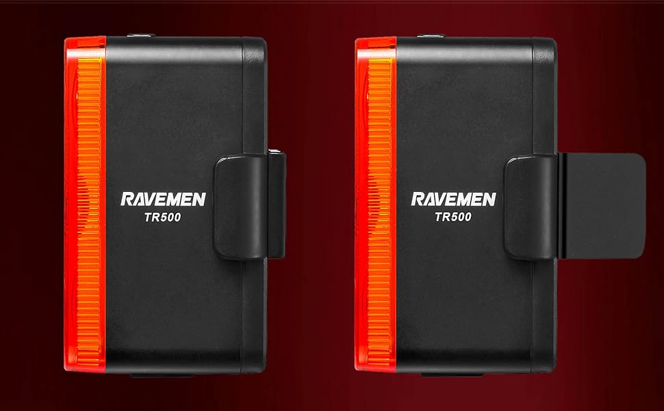 Amazon.com : RAVEMEN TR500 500 Lumens Bike Tail Light for Daytime Night Riding, Brake Sensing ...