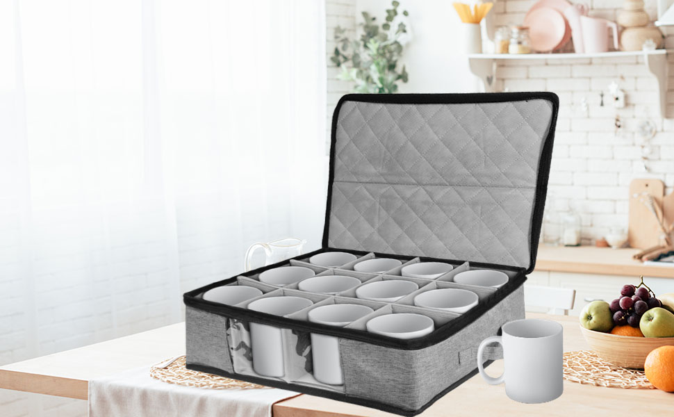 Amazon.com: BOHEMIABY Coffee Cup Storage Organizer, Mug Boxes with ...