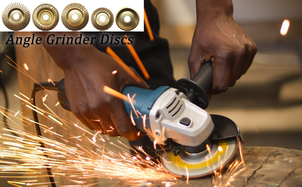 Amazon.com: 5 Types Angle Grinder Wood Carving Discs Set, 4 Inch Indestructible Stump Grinding ...