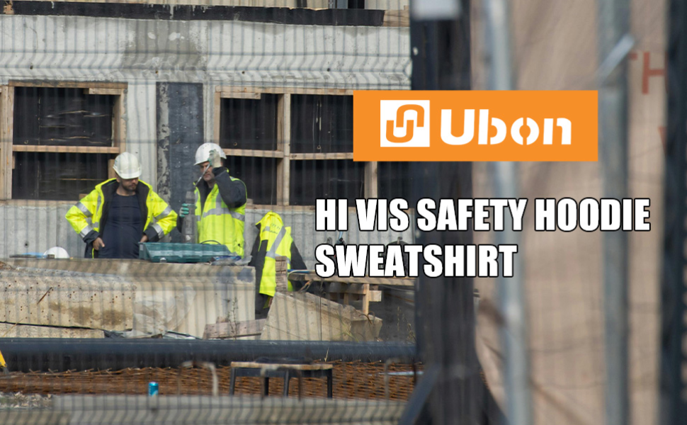 Amazon.com: Ubon Hi Vis Hoodies for Men, High Visibility Hoodie Reflective Safety Sweatshirts ...