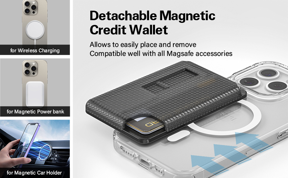 Amazon.com: AUROX for MagSafe Wallet Stand, Magnetic Wallet Stand, Phone Grip Cardd Holder ...