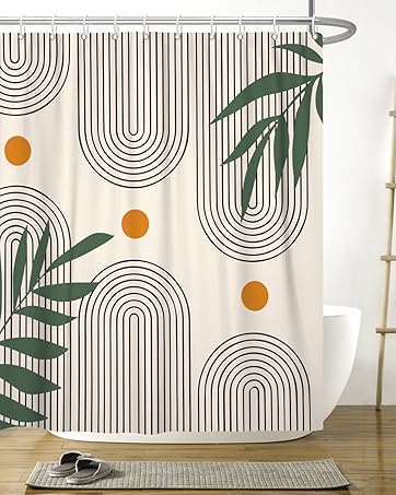 Amazon.com: Maoglfuriron Boho Mid Century Shower Curtain for Bathroom Abstract Modern Minimalist ...