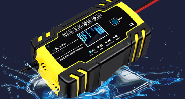 InThoor Chargeur de Batterie Intelligent 12V/24V 8A, 3 Étapes de Chargeur Batterie Mainteneur et ...