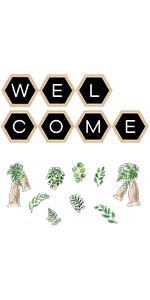 Amazon.com: Schoolgirl Style Simply Boho 20-Piece Welcome Bulletin ...