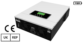 Y&H 3000W Solar Hybrid Inverter DC24V to AC230V,Off-Grid Pure Sine Wave Inverter with 80A MPPT ...