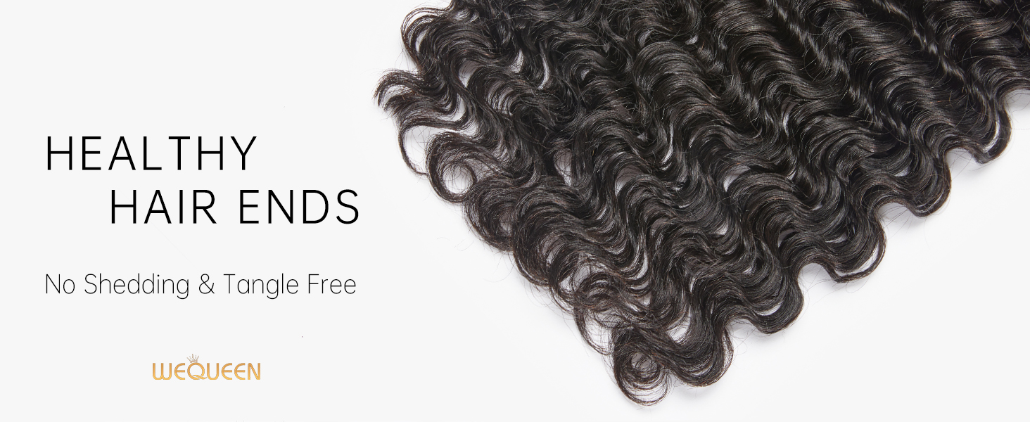 Amazon.com : WEQUEEN Deep Wave Human Hair Bundles 16 18 20 Inch 100% 16A Brazilian Hair Long ...