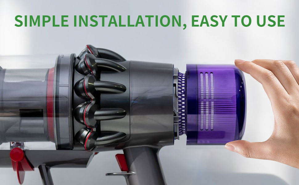 Filtre pour Dyson V12, pour l'aspirateur Dyson V12 Detect Slim Absolute, Pièce détachée lavable ...