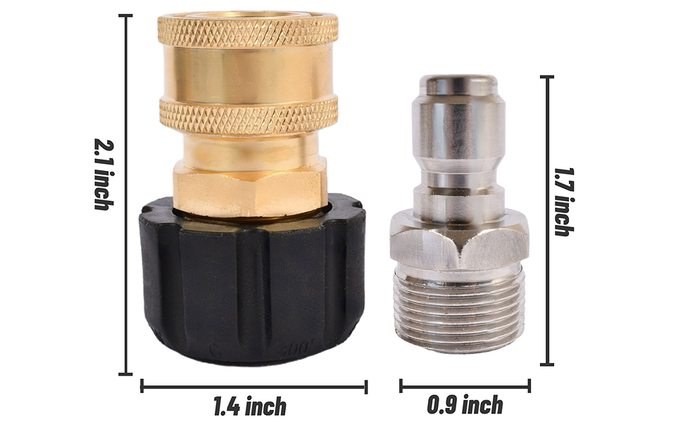 Amazon.com: Pressure Washer Adapter Set, M22 to 3/8'' inch Quick Connect Kit for Pressure Washer ...