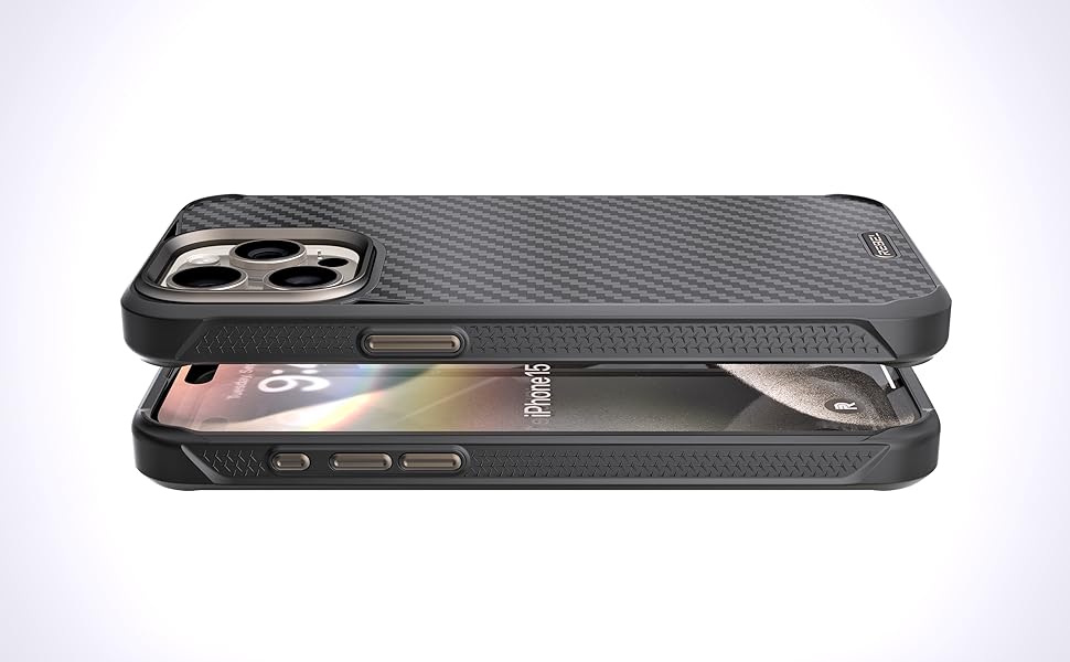 REBEL Case for iPhone 15 Pro Max [Gen-5 Aramid Fiber] Strong MagSafe Compatible, Grippy Sides ...