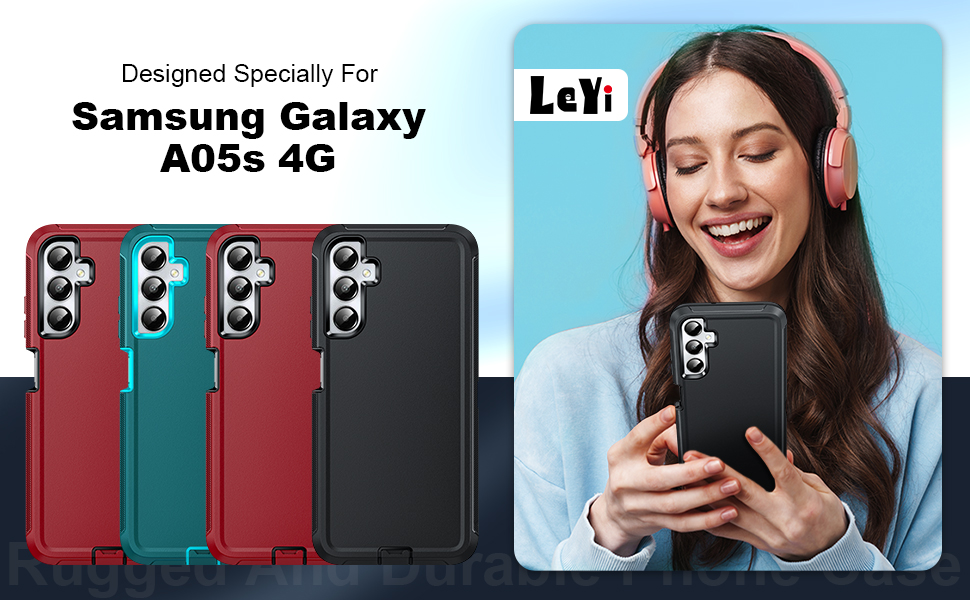 Amazon.com: LeYi Compatible for Samsung Galaxy A05S Case: Galaxy A05S 4G Case with [2 Pack ...