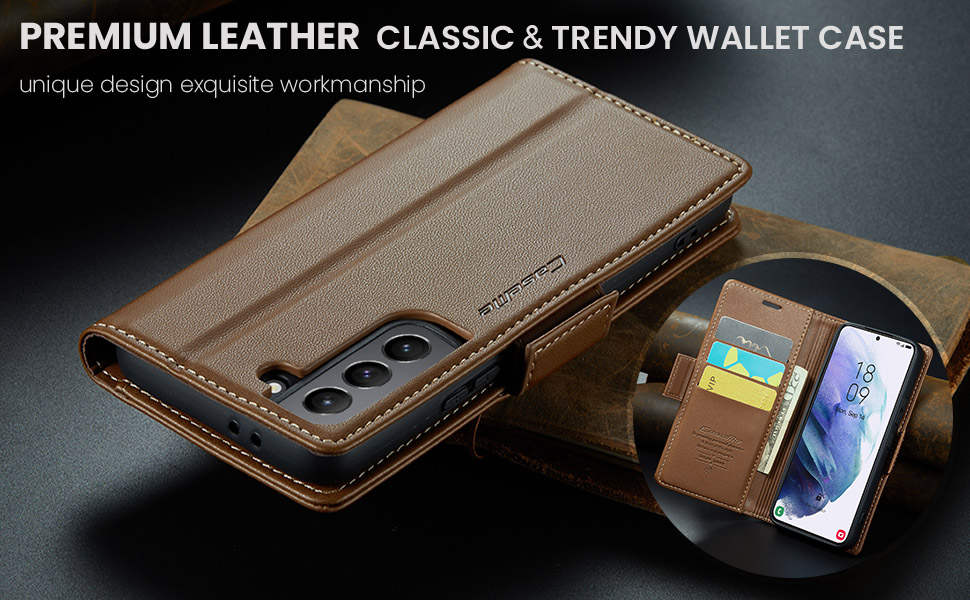 Amazon.com: FCOZCKLOM Compatible with Samsung Galaxy S21 Wallet Case with RFID Blocking Card ...