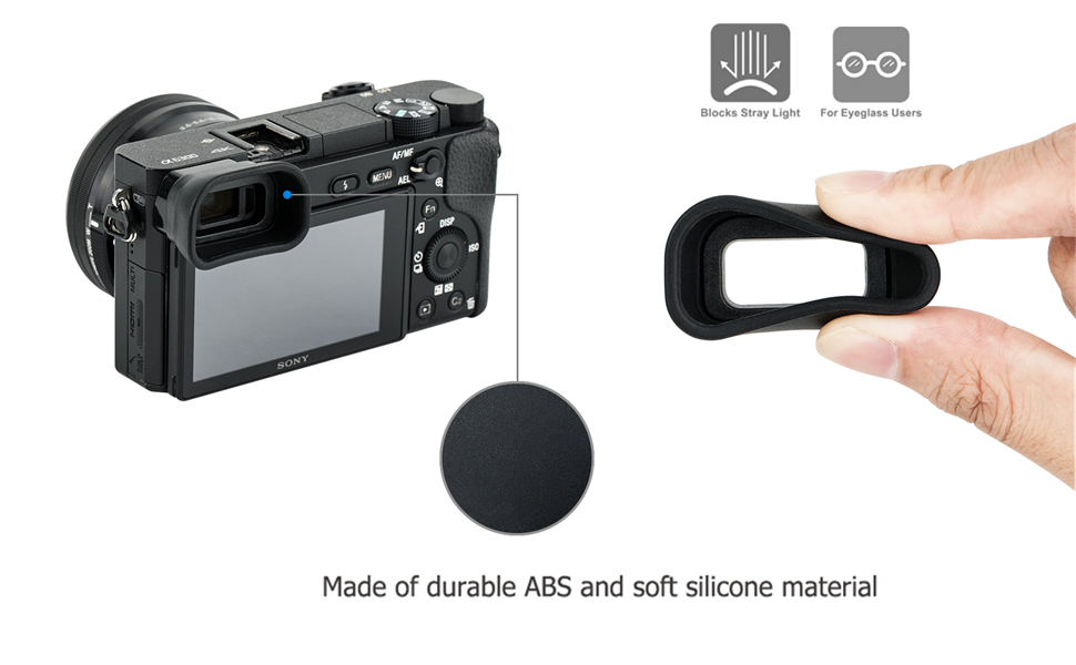 Amazon.com: Kiorafoto Soft Silicon Camera Viewfinder Eyecup Eyepiece Eyeshade for Sony A6000 ...