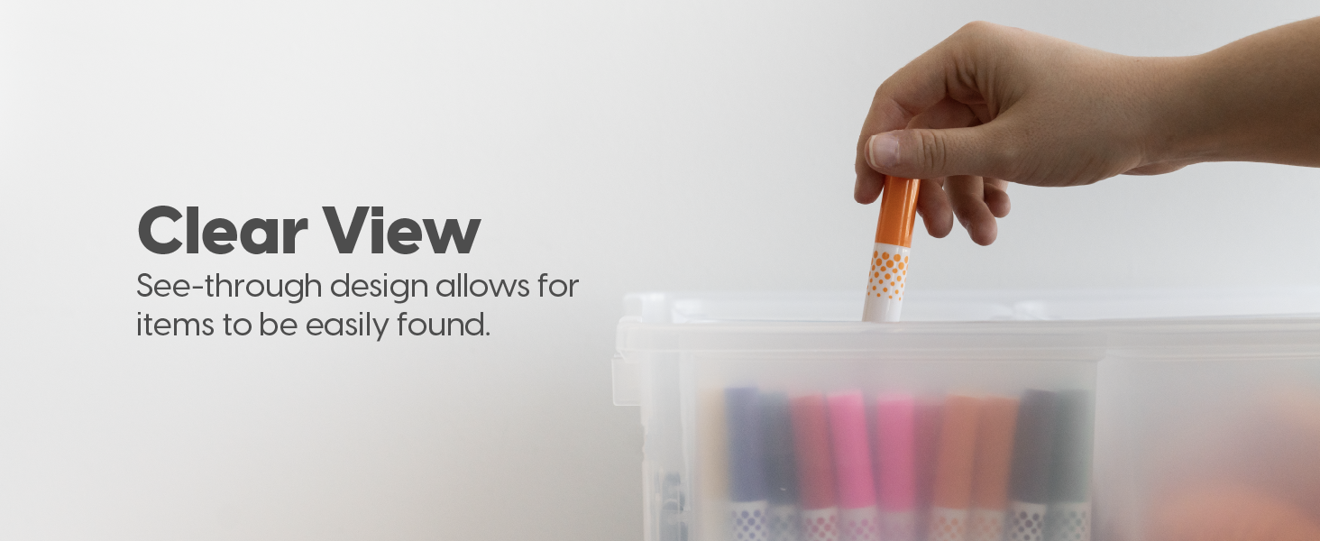 Amazon.com: IRIS USA 20 Quart Portable Clear Plastic Storage Bins with ...