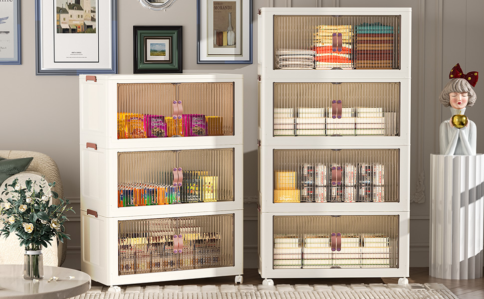 Amazon.com - YFXCVSL 102Qt Folding Storage Bins with Lids, Closet ...