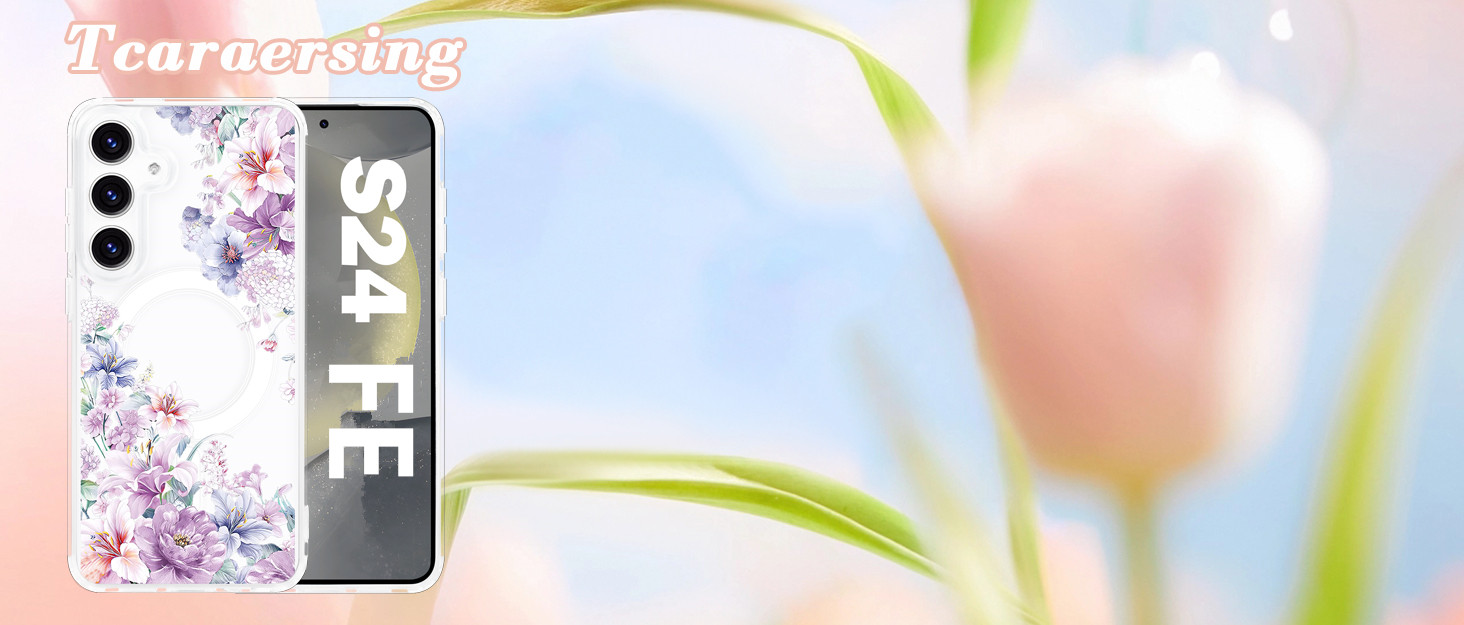 Amazon.com: Tcaraersing for Samsung Galaxy S24 FE Flower Case Magnetic [Compatible with MagSafe ...