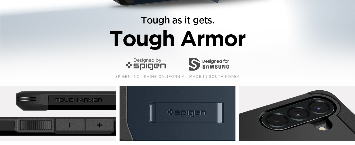 Spigen Tough Armor Case Compatible with Samsung Galaxy A56 5G - Black: Amazon.co.uk: Electronics ...