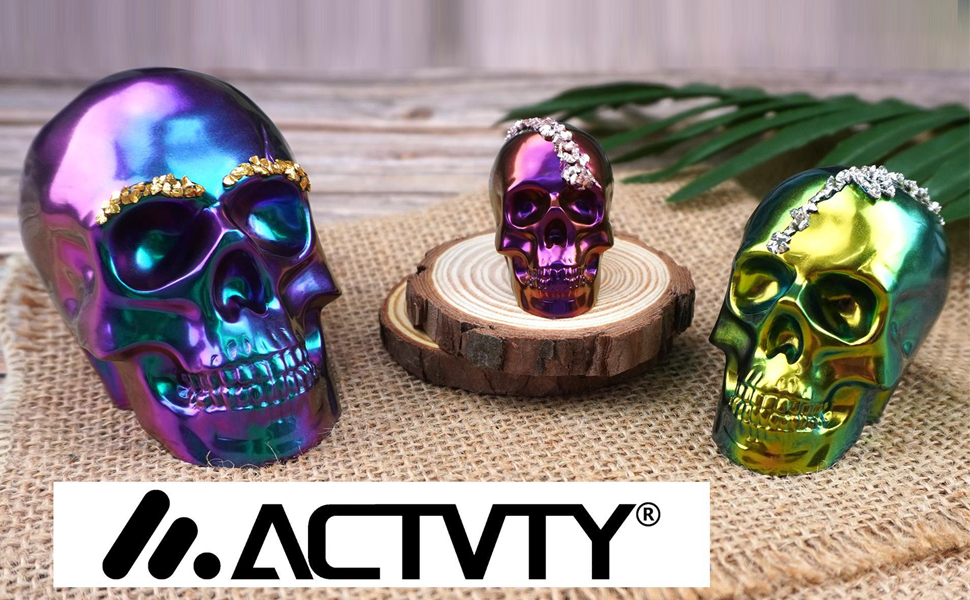 Amazon.com: Actvty Skull Resin Mold, Set of Large, Medium, Small Silicone Skull Head Molds, 3D ...