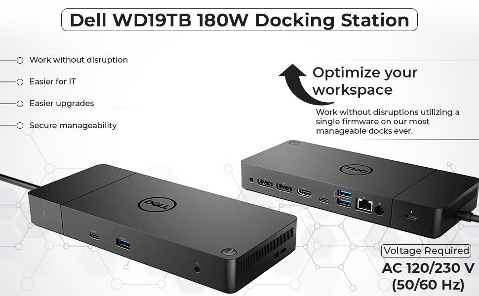 Amazon.com: Dell WD19TBS Thunderbolt Dock Bundle - 4K Display, 1 Year Warranty, Dell Docking ...