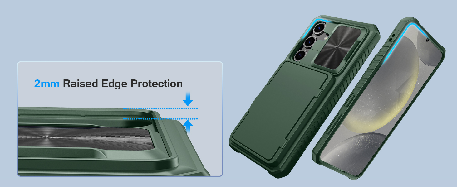 Amazon.com: ATATOO for Samsung Galaxy S24 Case with Card Holder (Store 4-5 Cards) & Slide Camera ...