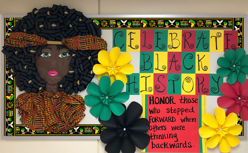 Amazon.com: TENDFINE 36 Feet Juneteenth Black History Month Bulletin ...