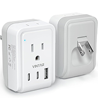 Amazon.com: 2 Pack US to Japan Plug Adapter, VINTAR Foldable Japan Power Adapter with 4 Outlets ...