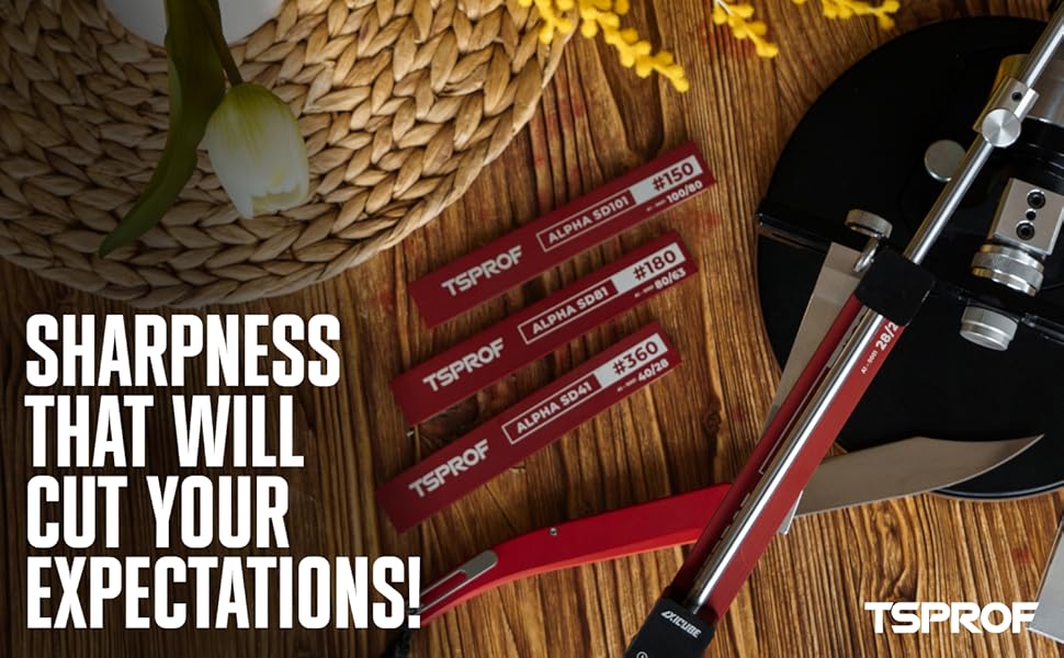 Amazon.com: TSPROF Alpha Resin Bonded Diamond Sharpening Stone, 6 in, SD101, 100/80 (150 Mesh ...