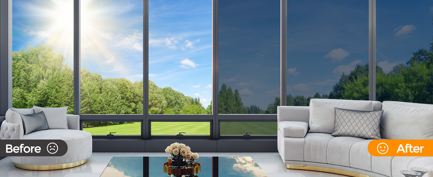 Amazon.com: Coavas One Way Privacy Window Film with 3 Tools, Reflective Mirror Home Window Tint ...