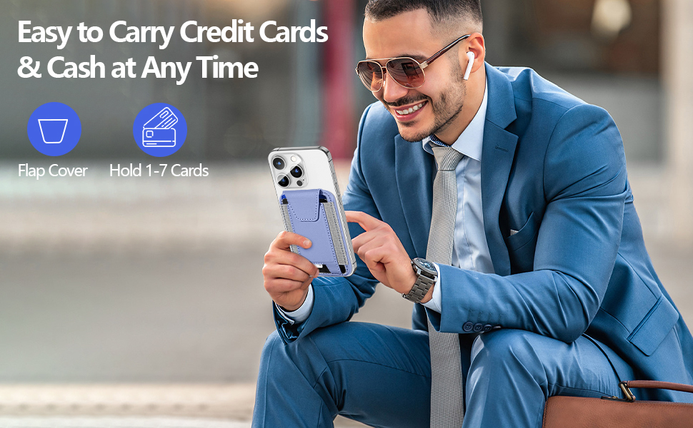 Amazon.com: Miroddi for MagSafe Wallet with Privacy Flap, Stronger Magnetic Card Holder for ...