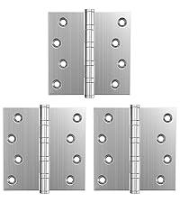KOLET Ball Bearing Door Hinges, 4 x 4 Inches Door Hinges, Heavy Duty Stainless Steel Hinges, 5/8 ...