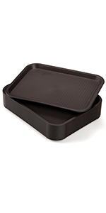 Amazon.com: Yarlung 12 Pack Fast Food Tray, 13.7 x 10.5 Inch Plastic ...