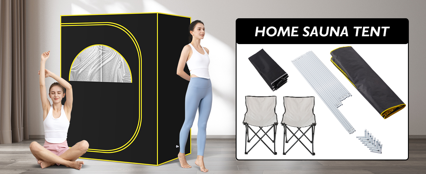 Amazon.com : amocane 2-Person Portable Steam Sauna, Oversize Full Body Saunas for Home Spa ...