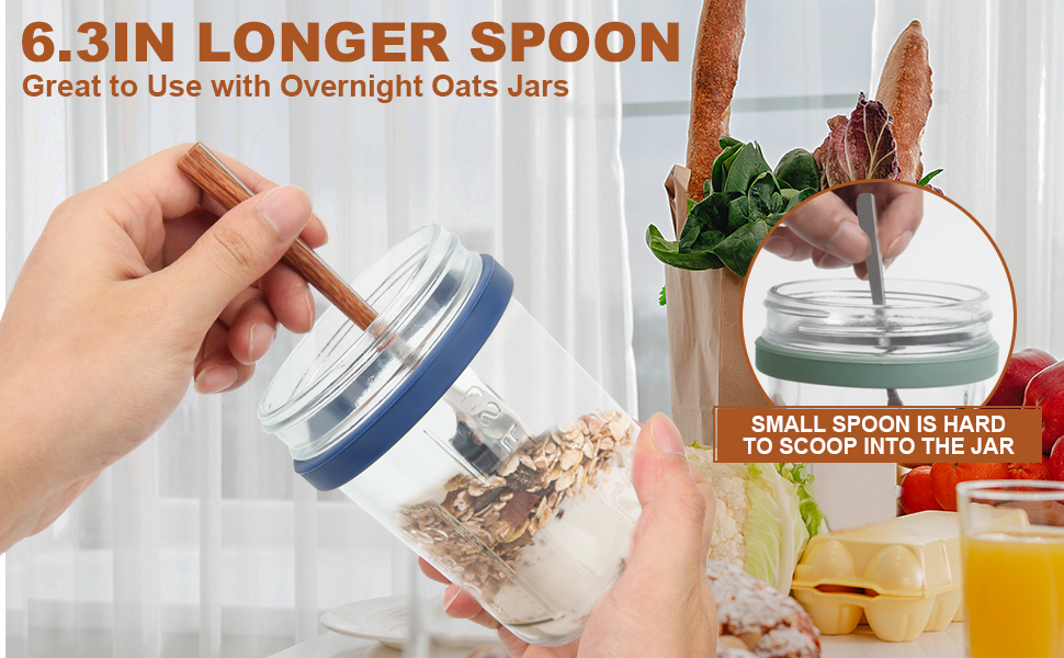 Amazon.com: TAOUNOA 9 Pack Overnight Oats Container, 12oz Glass Overnight Oats Containers with ...