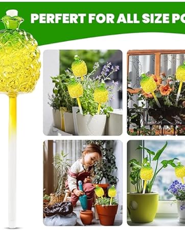 Amazon.com: PADTIC 4 Pack Plant Watering Globes 270ML Self Watering Planter Spikes Insert for ...