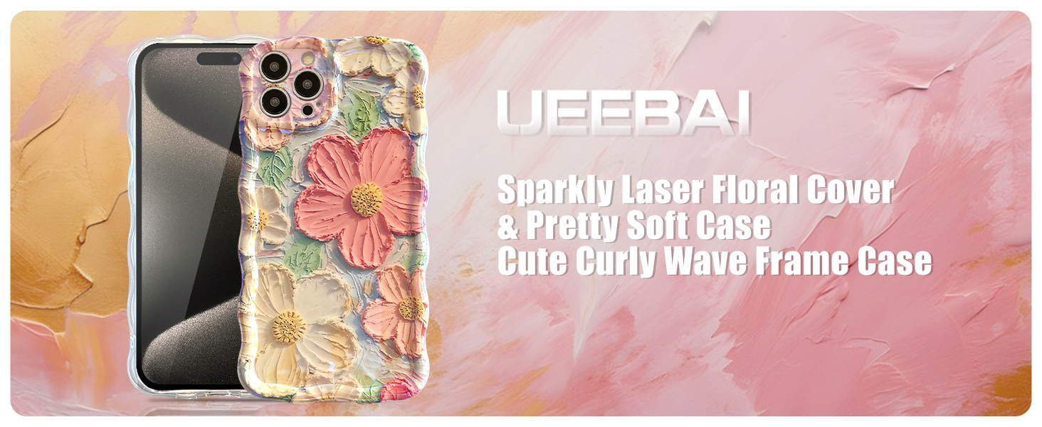 Amazon.com: UEEBAI Flower Case for iPhone 13 Pro Max Case, Colorful Retro Oil Painting Girly ...