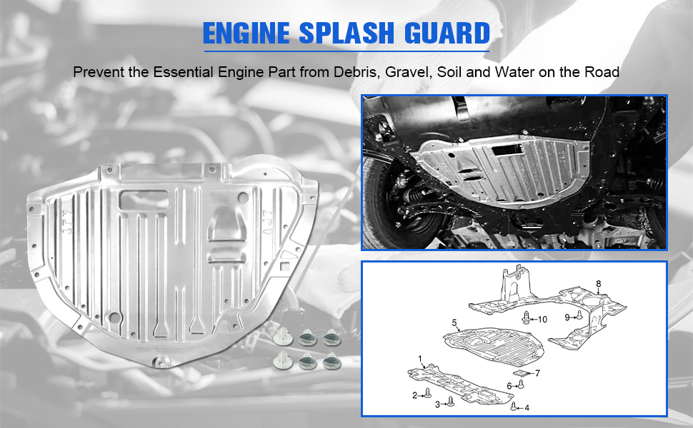 Amazon.com: Aumtoni Engine Splash Guard Compatible with Honda CR-V CRV 2017 2018 2019 2020 ...