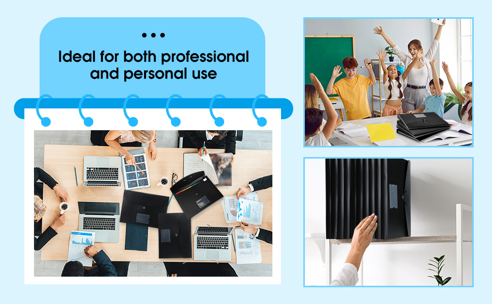 Amazon.com : Glenmal 10 Pcs 7 Pocket File Folders File Organizer Expanding Folder with Labels ...