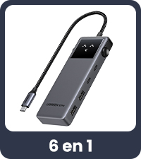 UGREEN USB C Hub, 5 en 1 Adaptador USB C Multipuerto Aluminio a 4K 30Hz HDMI, 1 USB 3.0 y 2 USB ...