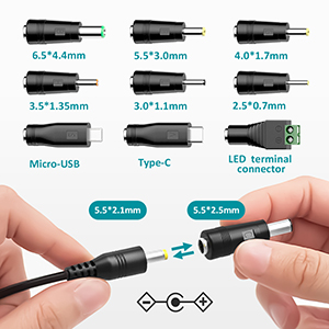 Amazon.com: Basicvolt 48W 5V 6V 9V 12V 15V 19V 20V 24V Fuente de alimentación universal Voltaje ...