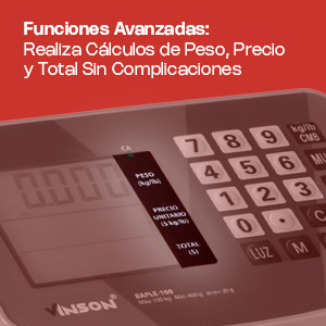 VINSON, Báscula de Plataforma Plegable, 100 kg / 20 g. Indicador con Pantalla Peso, Precio y ...