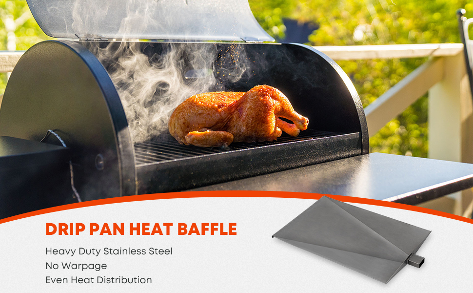 Amazon.com : Stanbroil Steel Drip Tray Assembly Compatible with Traeger Grills Bronson 20, Jr ...