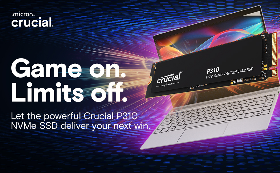 Crucial P310 1TB 2280 PCIe Gen4 3D NAND NVMe M.2 SSD – Up to 7,100 MB/s – Shift up to Gen4, with ...