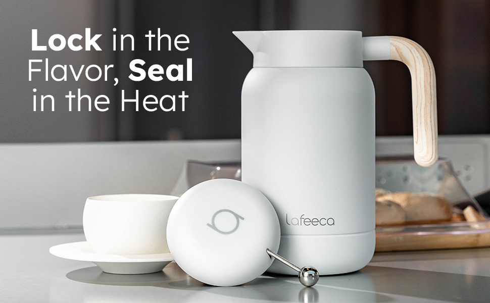 Amazon.com: Lafeeca Thermal Coffee Carafe - Tea Pot for Keeping Hot & Iced Cold - Water Pitcher ...