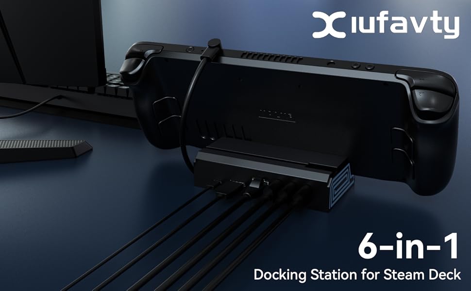 Amazon.com: Xiufavty Docking Station for Steam Deck, 6-in-1 Steam Deck Dock with HDMI 2.0 4K ...