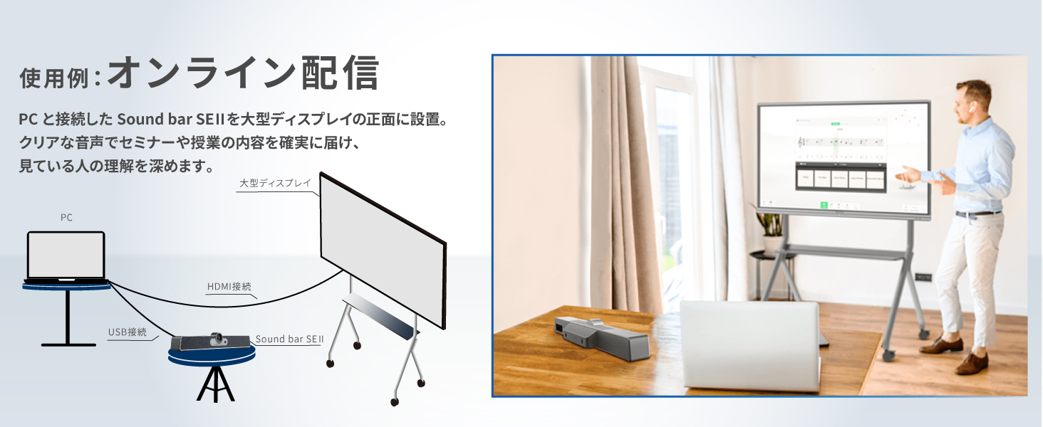 Amazon.co.jp: MAXHUB Sound bar SEⅡ webカメラ マイク スピーカー 一体型 120度 広角 4K 1200万画素 会議用 話者追跡 ビデオバー UC-S07 ...