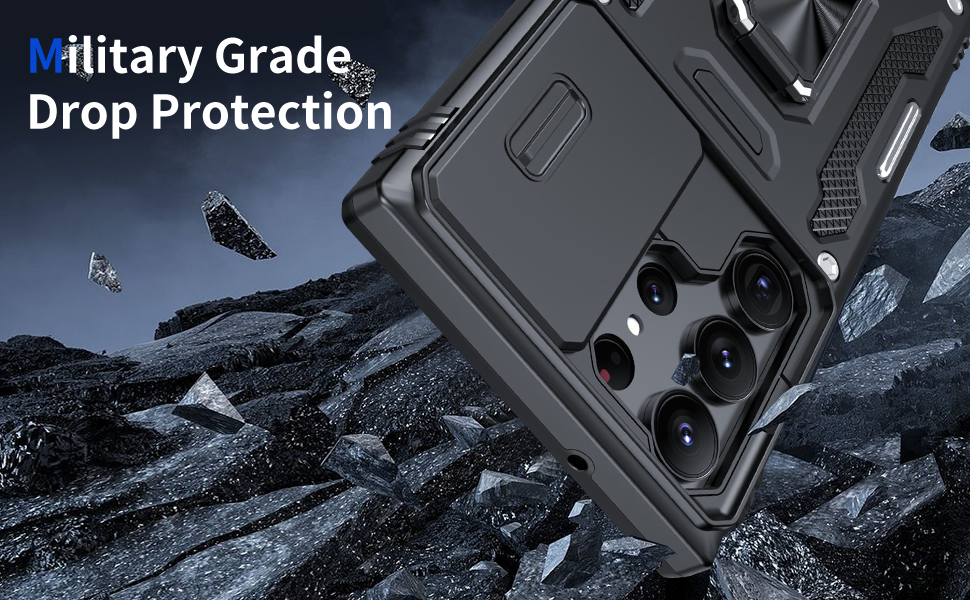 Amazon.com: KTUOHU Case for Samsung Galaxy S23 Ultra, with [Slide Camera Cover] [2X Screen ...