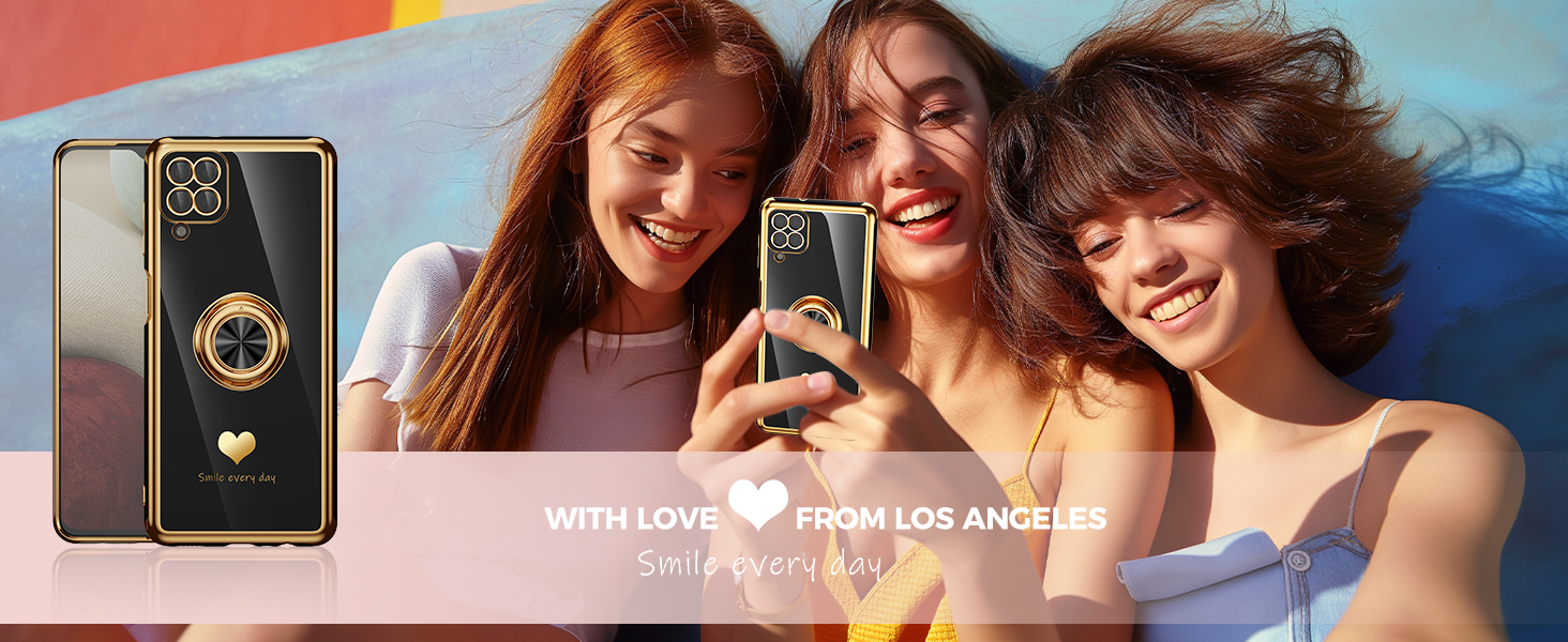 Amazon.com: Nonional for Samsung Galaxy A12 Case with 2 Pack Screen Protector, 360° Rotatable ...