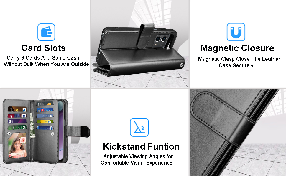 Amazon.com: Takfox Wallet Case for Moto G Stylus 2023 5G, PU Leather Credit Card Holder Slots ...